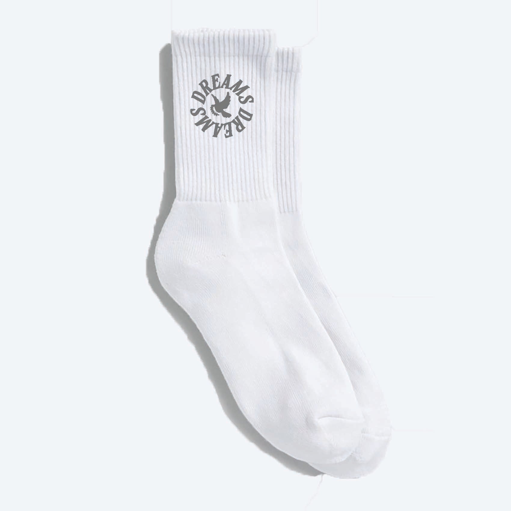 Dove Logo Socks White/Grey – Broken Dreams